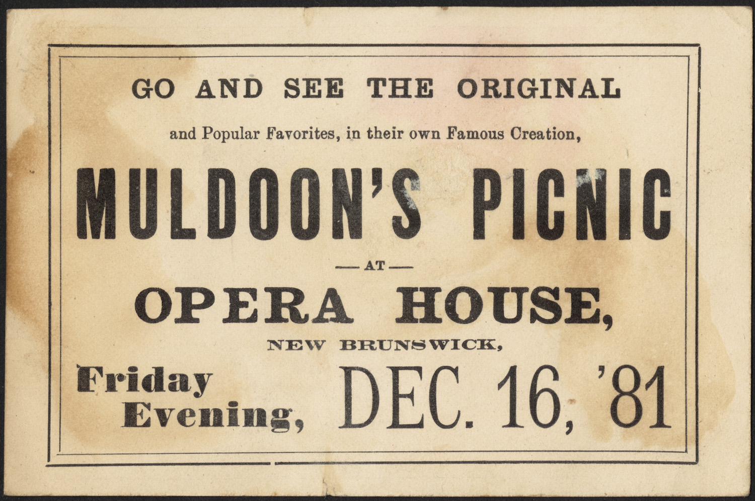 “Muldoon’s Picnic” - Klinkhart Hall Arts Center